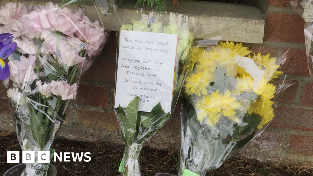 Great Waldingfield: Floral tributes left after death of mum and child