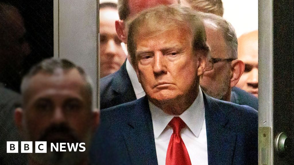 Donald Trump's historic court appearance in 77 seconds