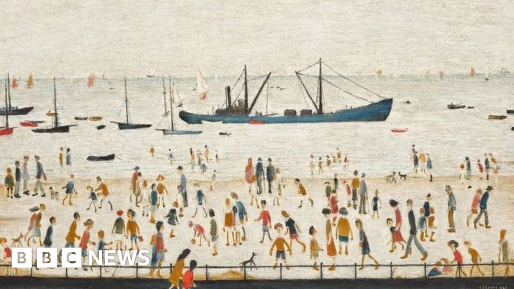 LS Lowry's Beach Scene, Lancashire sells at auction for £1.2m