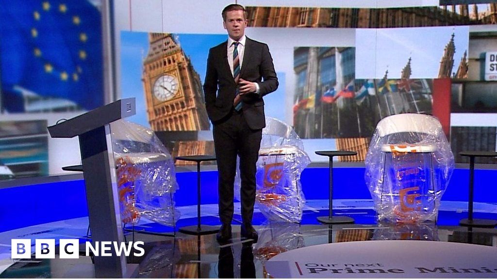 On the set of the BBC's leadership debate - BBC News