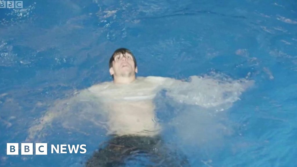 RNLI video demonstrates floating survival technique - BBC News