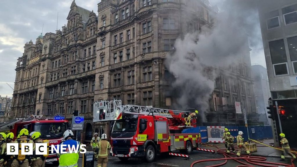Firefighter critically injured in Jenners fire - BBC News