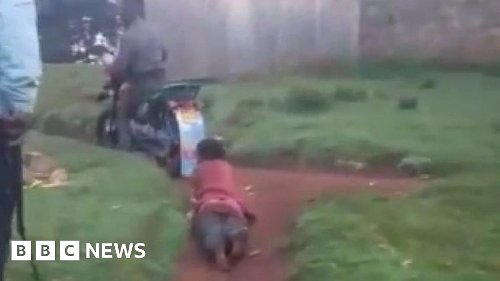 Kenyan Police Arrested After Dragging Suspect By Motorbike Bbc News