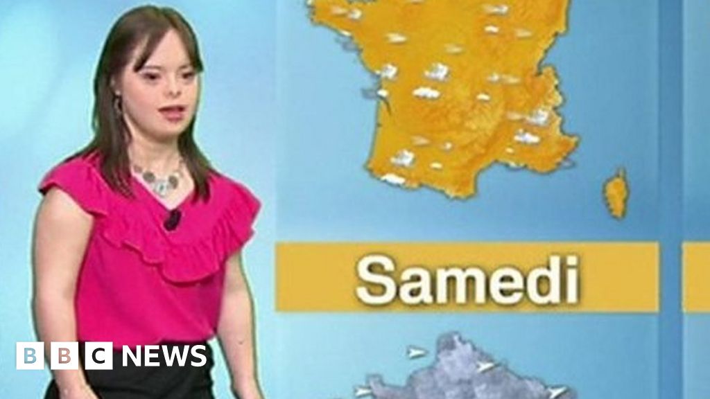 Woman with Down's syndrome delivers French TV weather - BBC News