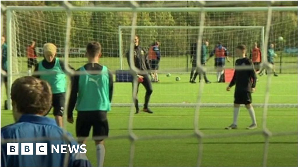 Newcastle United academy vs Tyneside Special Olympics - BBC News