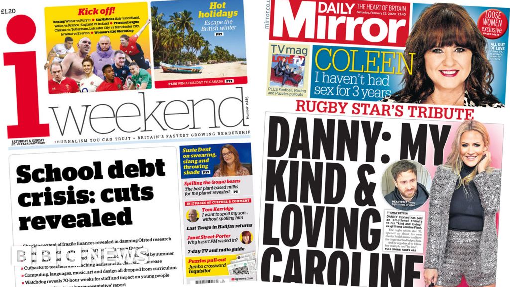Newspaper headlines: Cipriani's Caroline Flack tribute and schools ...