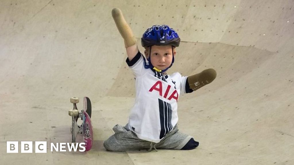 Cornwall amputee boy Marshall Janson in skateboarding plea