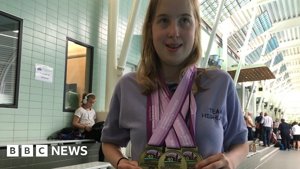 Inverness teenager wins three gold medals at games