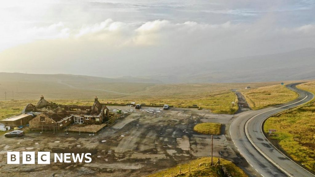 Fire-damaged Hartside Cafe up for sale - BBC News