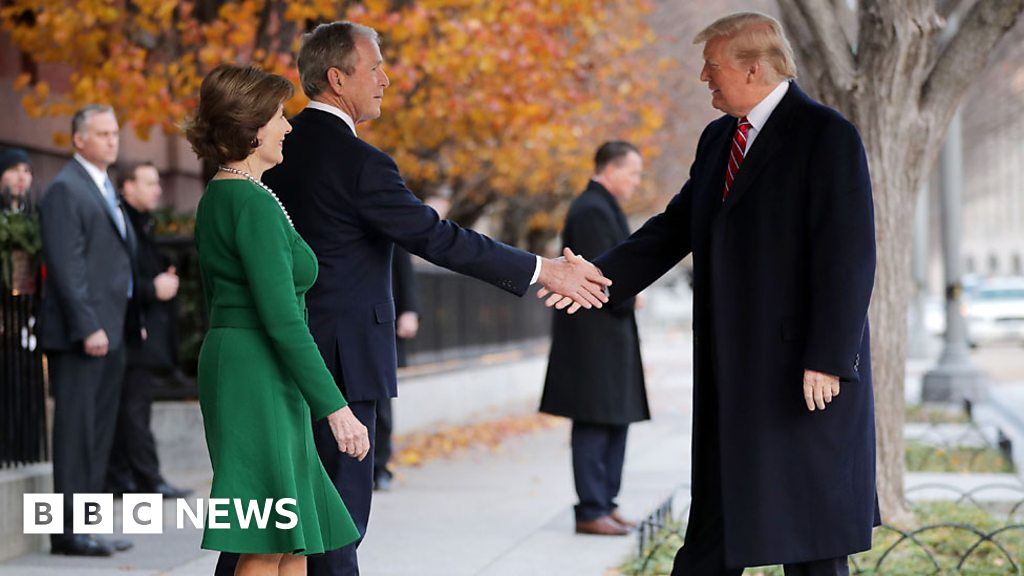 President Trump and First Lady pay visit to Bush family