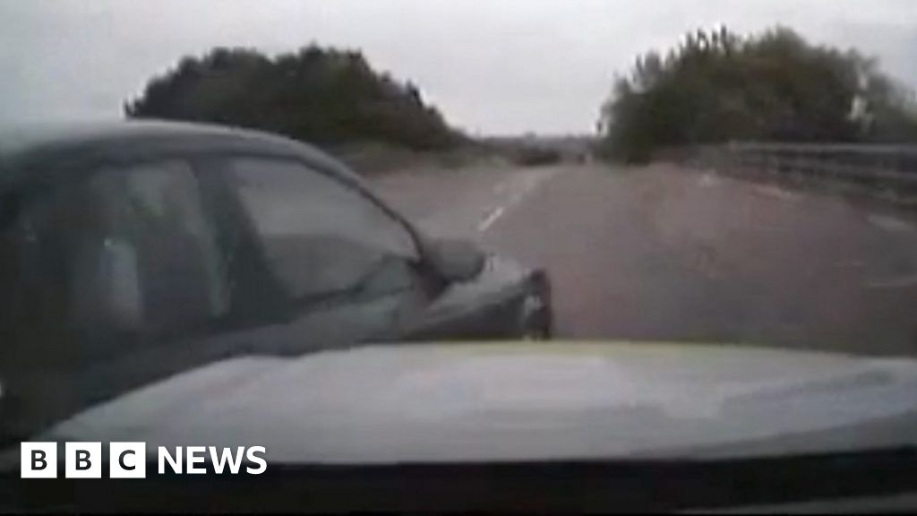 Watch: Police ram 'immensely dangerous' driver's car