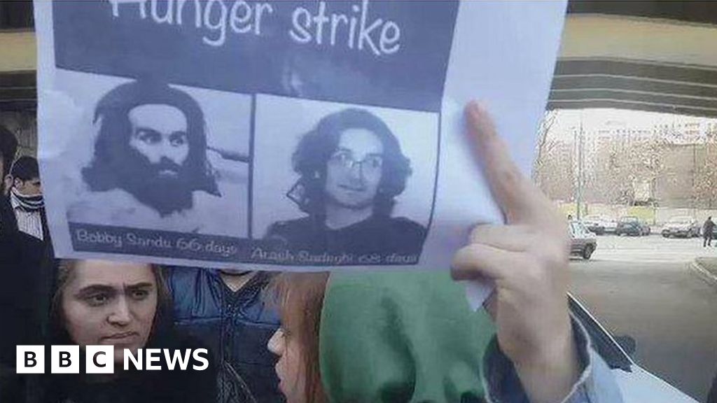 Jailed Iranian activist ends hunger strike after wife freed - BBC News