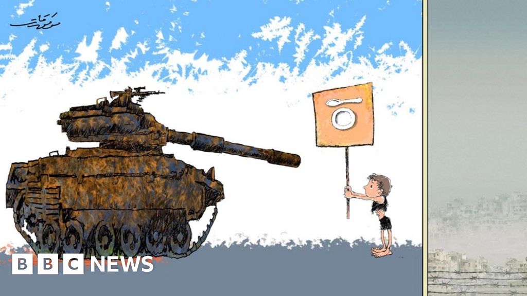 Syrian cartoons highlight plight of besieged Madaya - BBC News