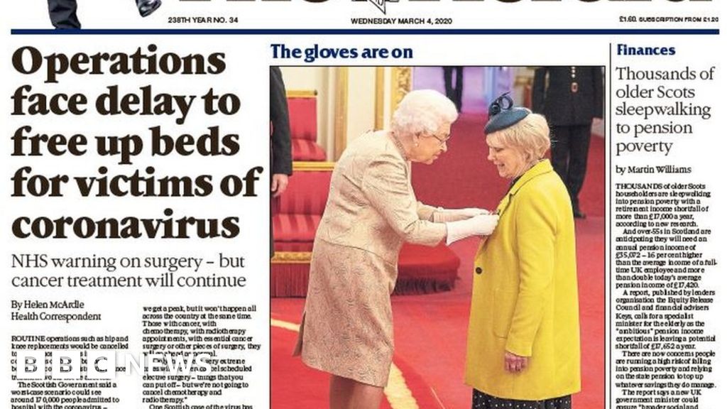 Scotland's papers: Pandemic 'could see NHS only take emergency calls ...
