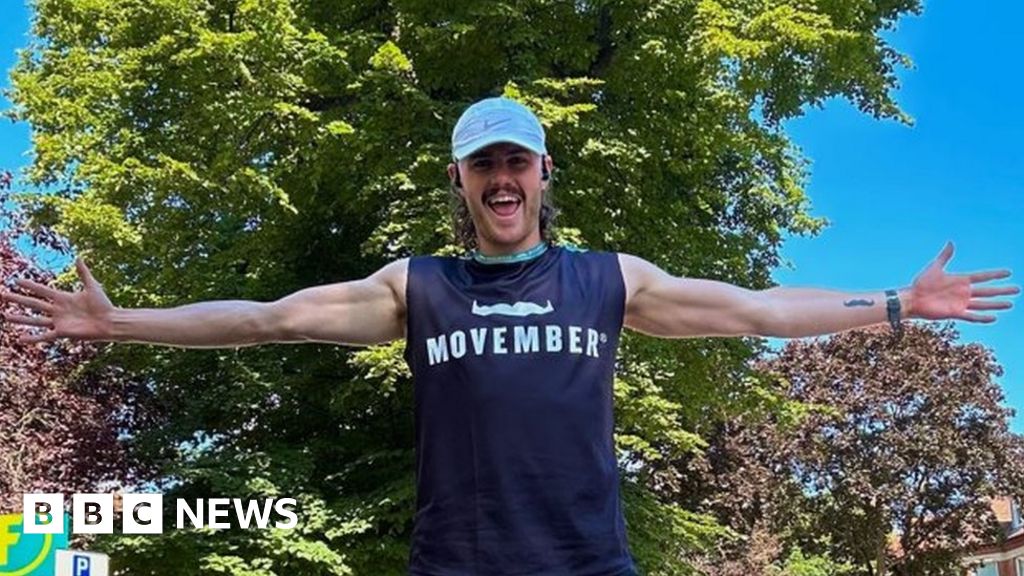 Movember: Man running four ultramarathons after father's death - BBC News