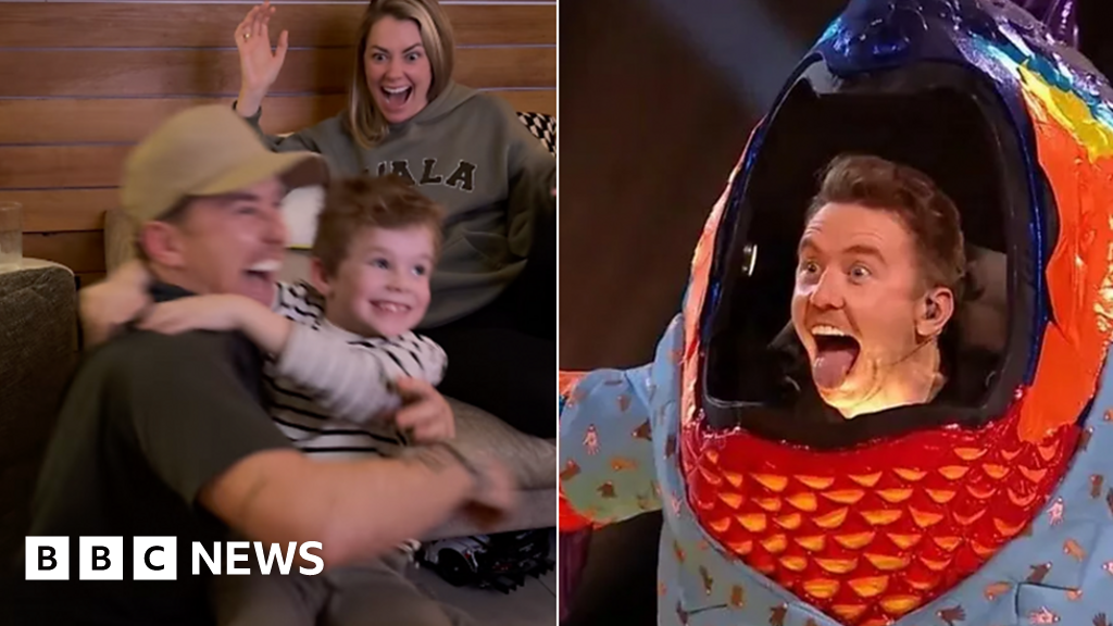 The Masked Singer: Moment Danny Jones's son realises Piranha is his dad ...