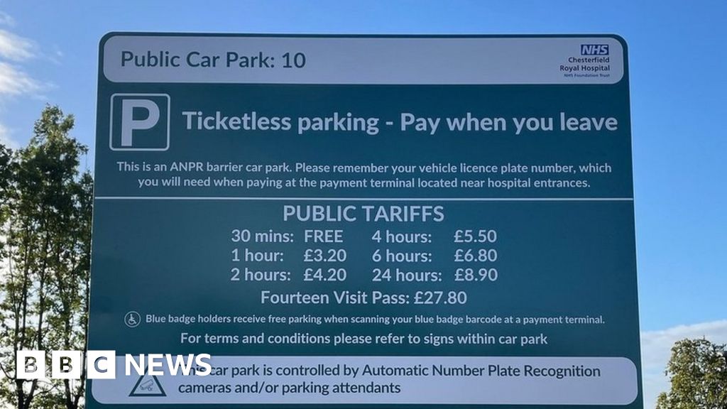 Chesterfield Royal Hospital: Criticism over new parking charges - BBC News