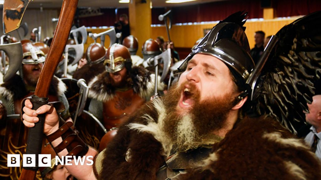 Up Helly Aa: The songwriter who introduced Vikings to Shetland's fire ...