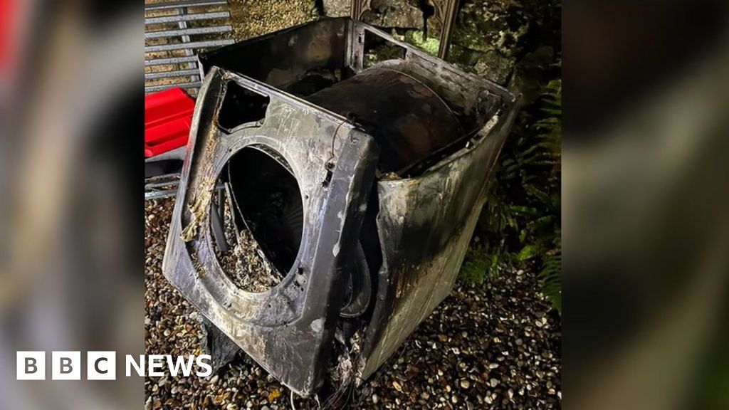 Tumble dryer warning after Wirksworth basement fire - BBC News