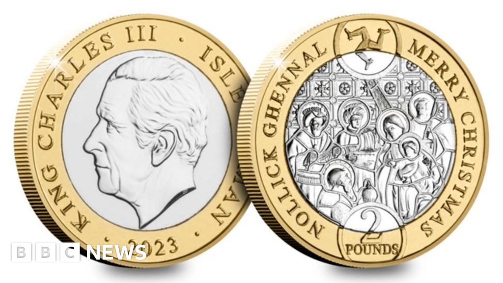 First Manx Christmas coin featuring King Charles III minted - BBC News