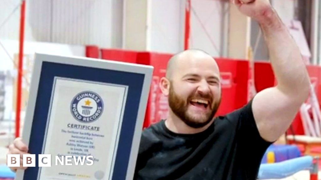 Leeds gymnast breaks Guinness World Record backflip record - BBC News