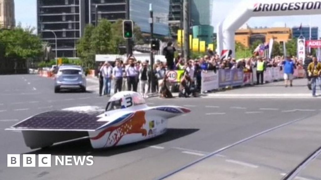 Solar-powered car race won by Dutch university - BBC News