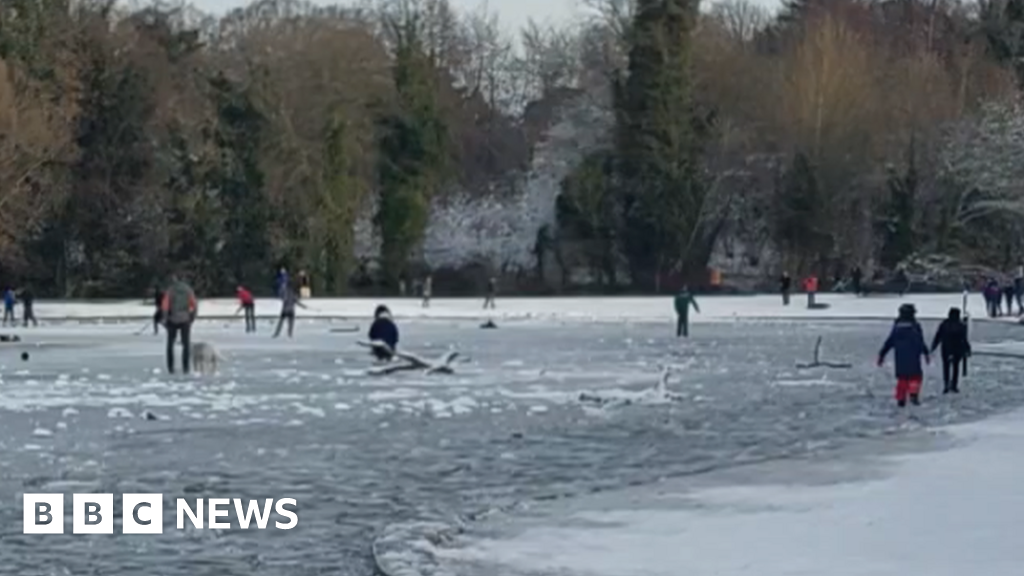 People Frozen In Ice