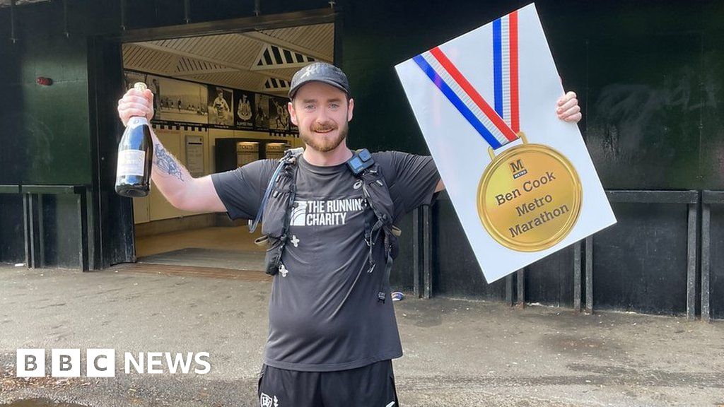 Ultra-marathon runner covers Tyne and Wear metro line route