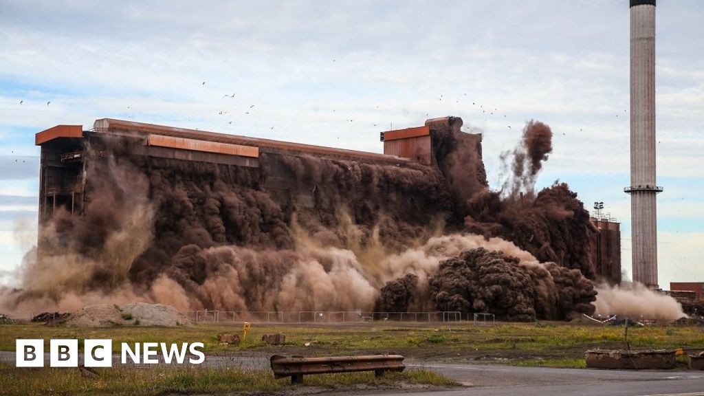 Remainder of Redcar steelworks plant set for demolition - BBC News