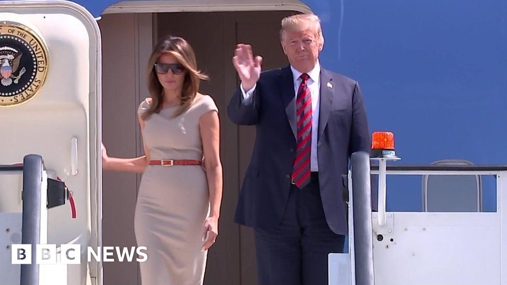 Donald Trump arrives in UK for two-day working visit - BBC News