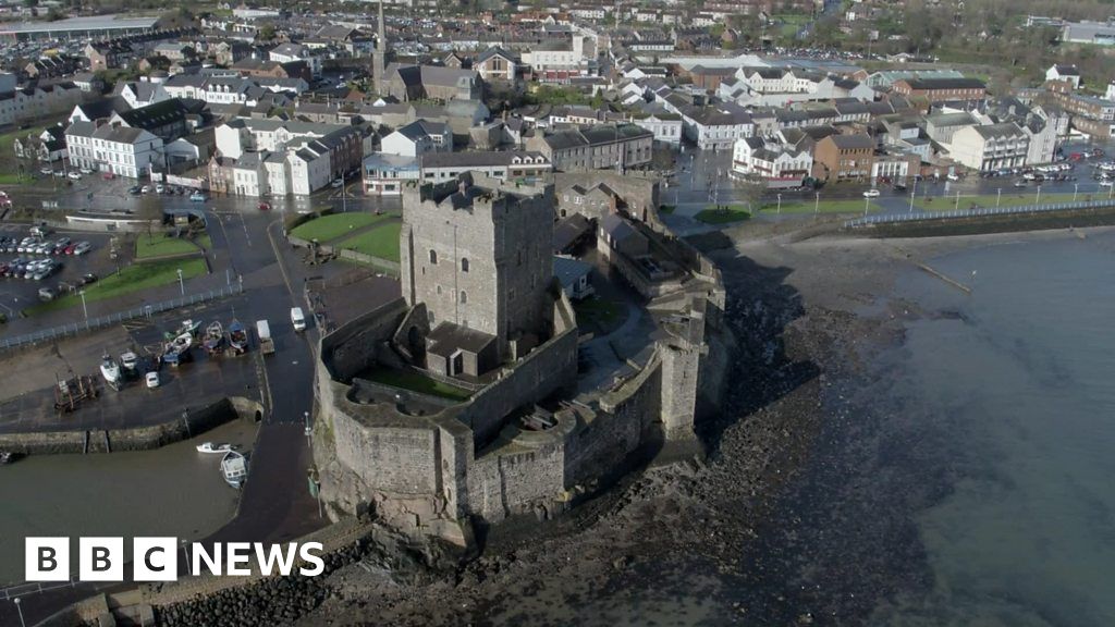 Carrickfergus Castle's tower reopens with new roof - BBC News