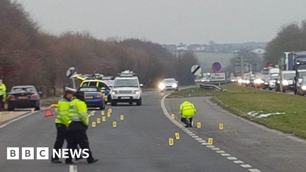 Man, 59, dies after being hit by car on A27 in Lancing - BBC News