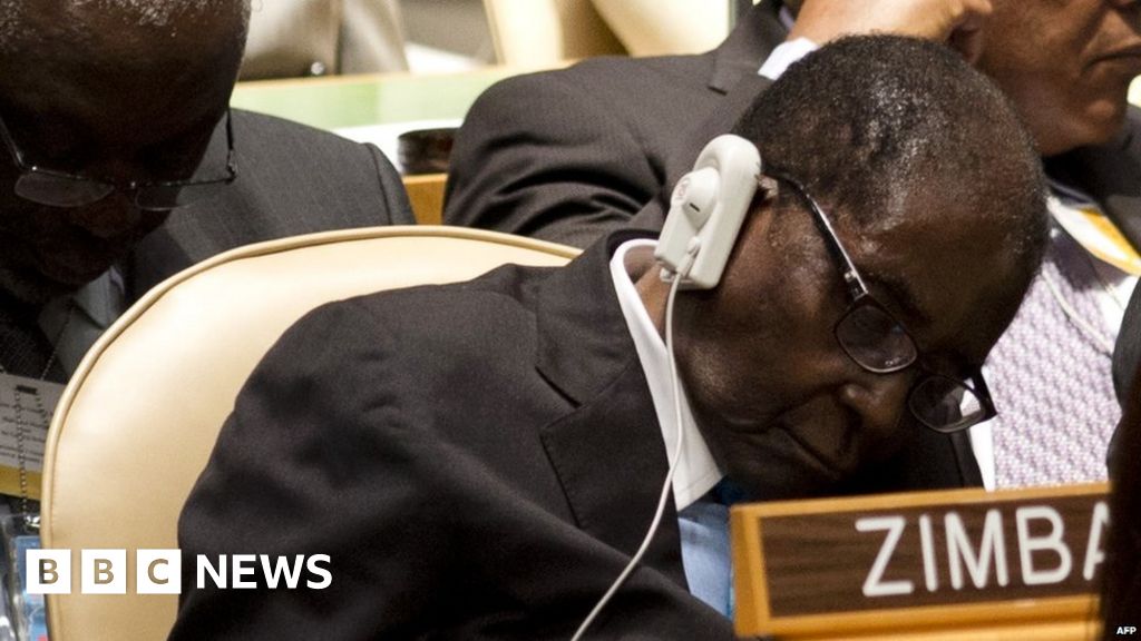 Zimbabwe's Robert Mugabe 'not asleep just resting his eyes' - BBC News