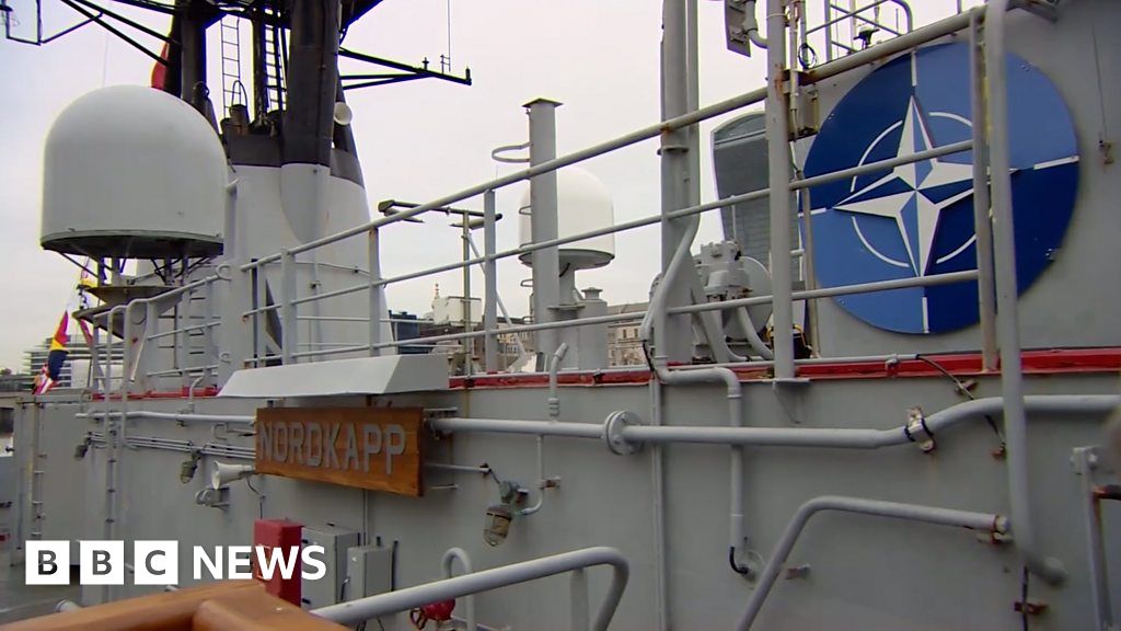 Inside a Norwegian Nato ship on the River Thames