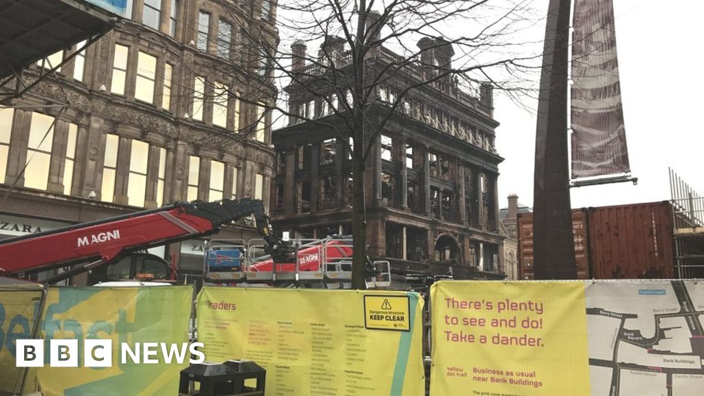 Belfast Primark cordon reduced after August fire - BBC News