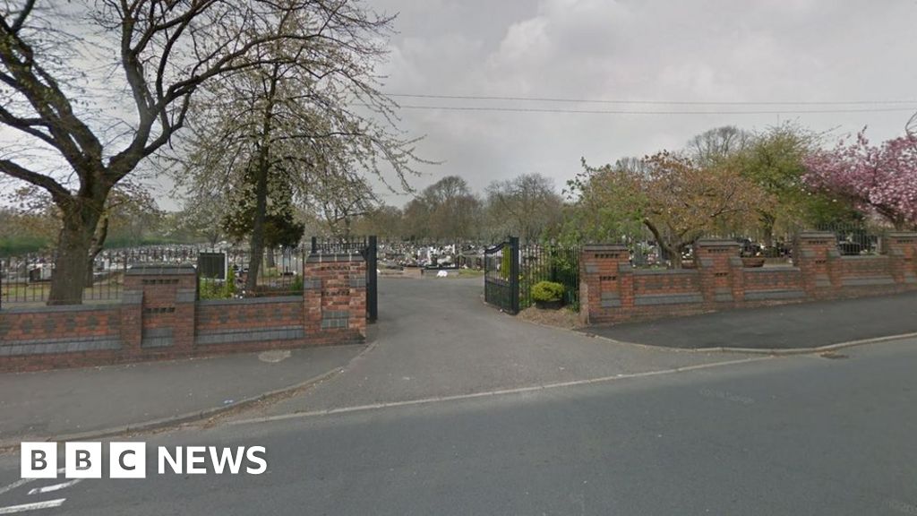 Human remains found in skip at Tipton Cemetery - BBC News