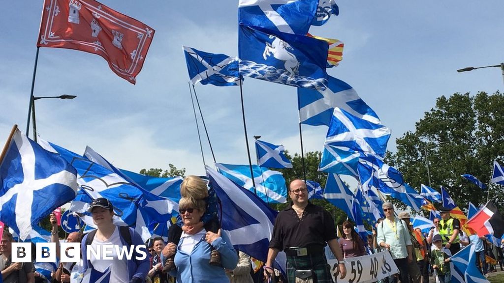 Thousands march for Scottish independence - BBC News