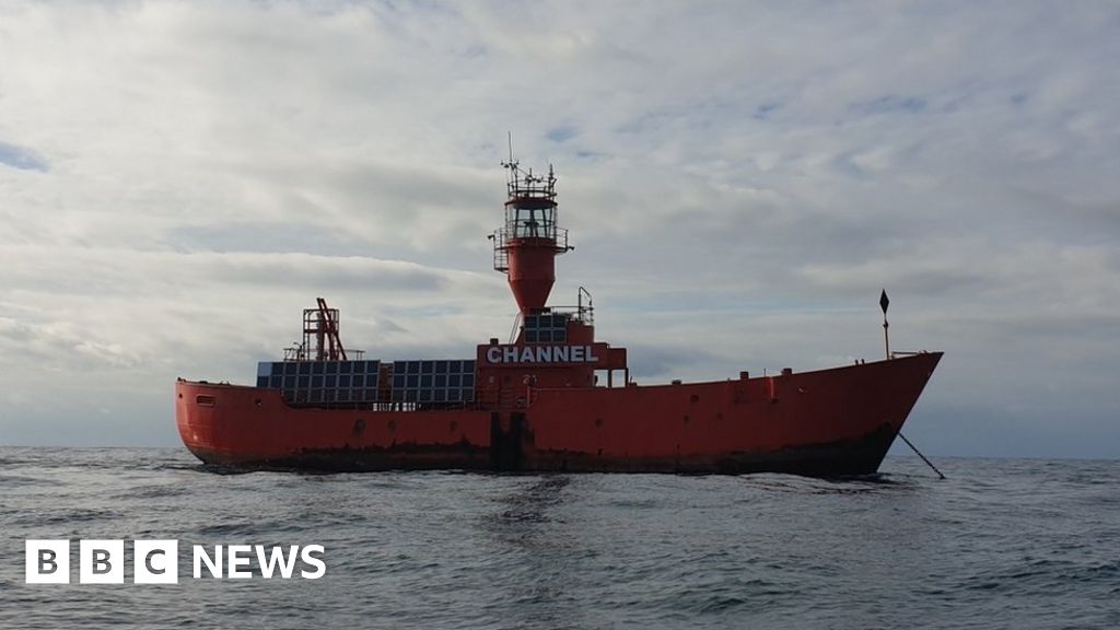 Lighthouse vessel marking shipping English Channel lanes replaced with buoy
