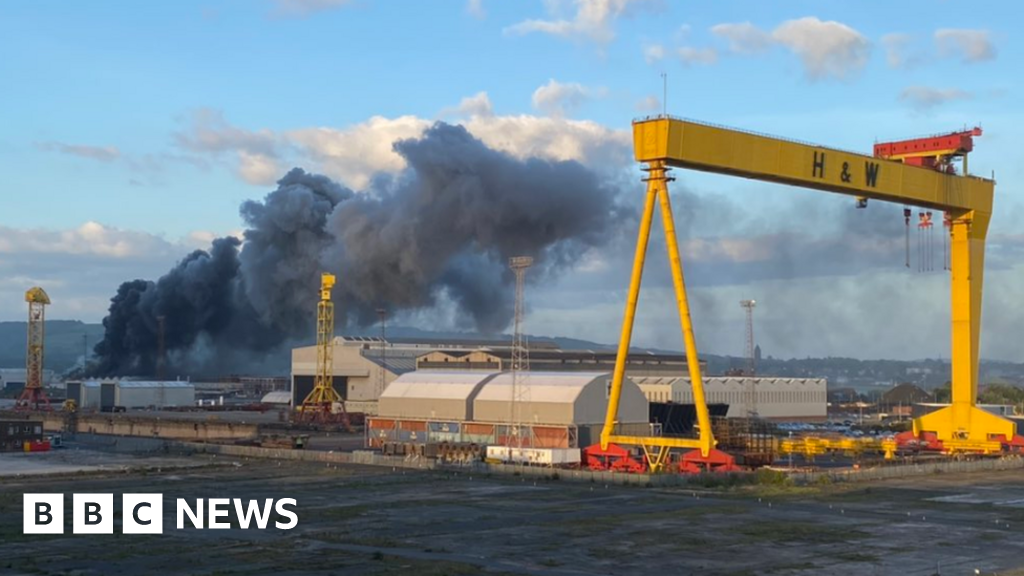 Bombardier: Firefighters tackle 'significant' blaze at Belfast docks ...