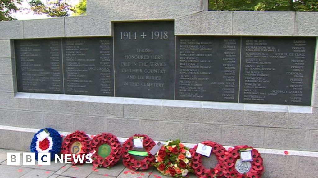 Neglected war graves are restored to former glory - BBC News