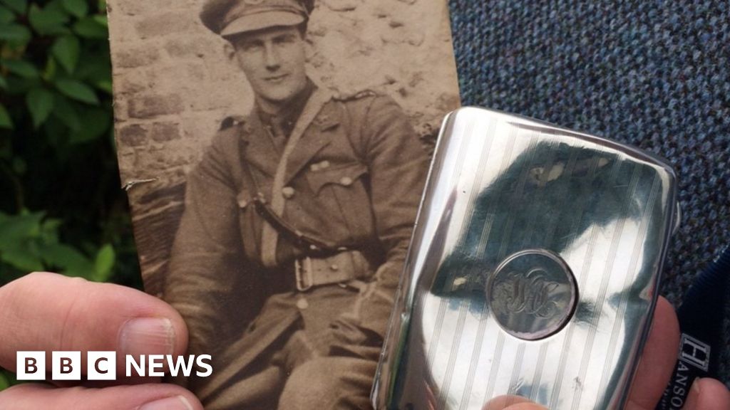 WW1 case which 'saved soldier's life' sold at auction - BBC News