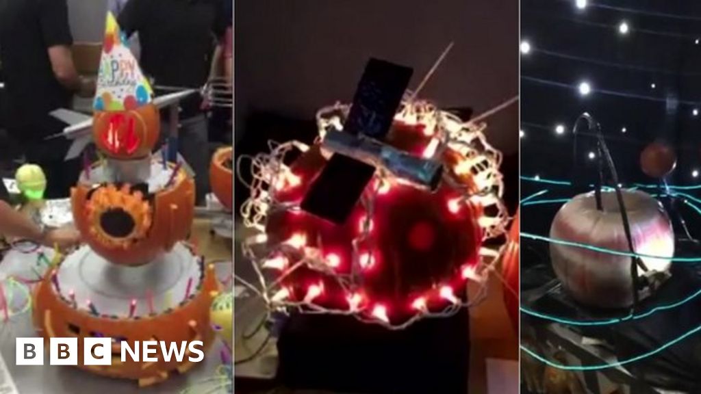 Nasa engineers carve hi-tech pumpkins in annual competition - BBC News