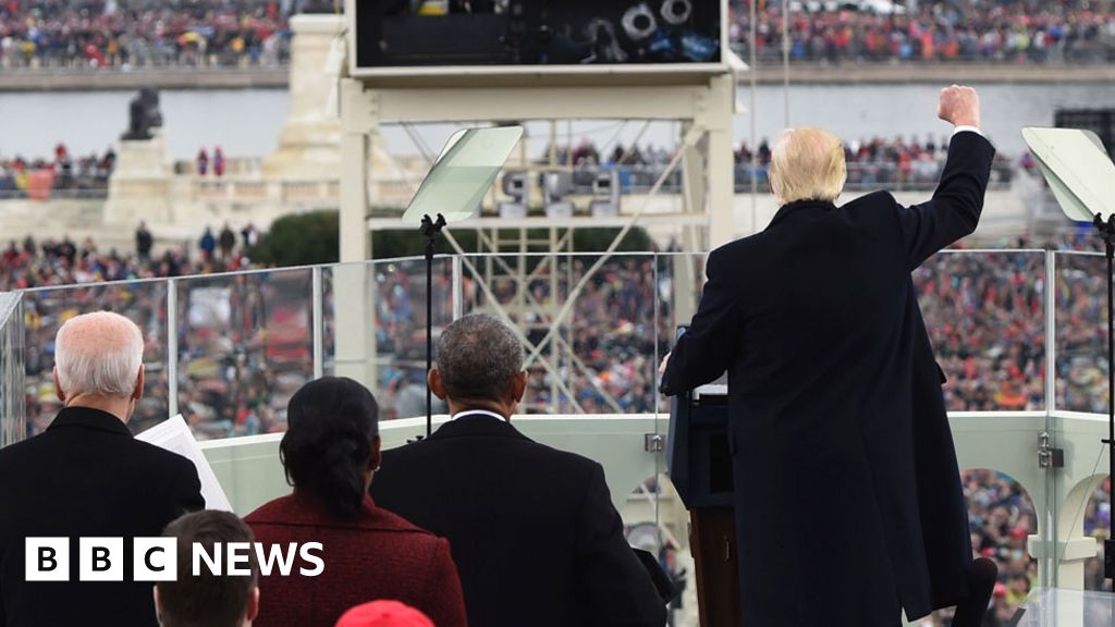 Trump inauguration: The president's angry call to arms - BBC News