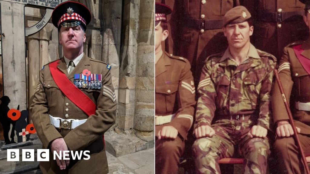 Remembrance: Son pays tribute to soldier killed in Falklands conflict ...