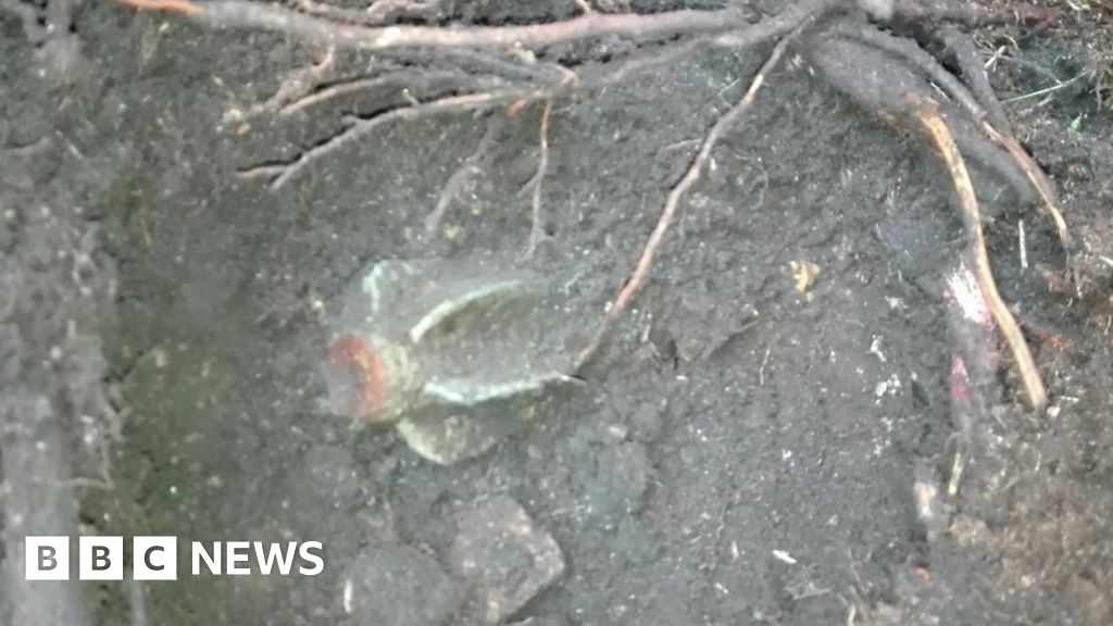 Warrenpoint: Controlled explosion after WW2 mortar found - BBC News