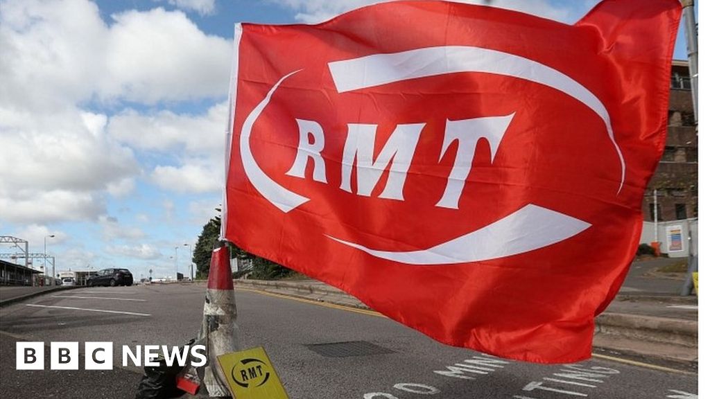 RMT staff stage walkout against own union - BBC News