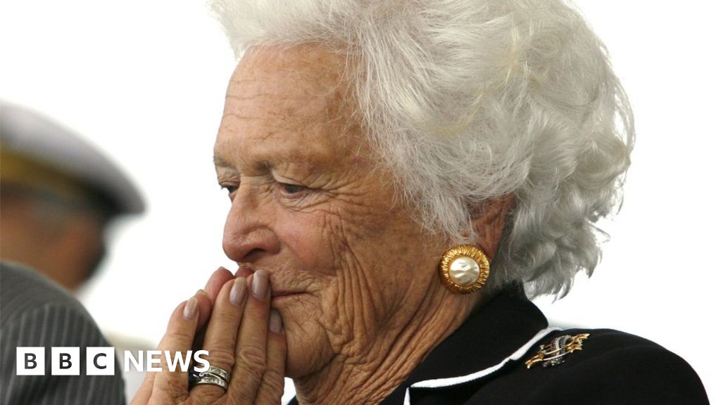 Barbara Bush funeral: 1,500 pay tribute to former first lady - BBC News