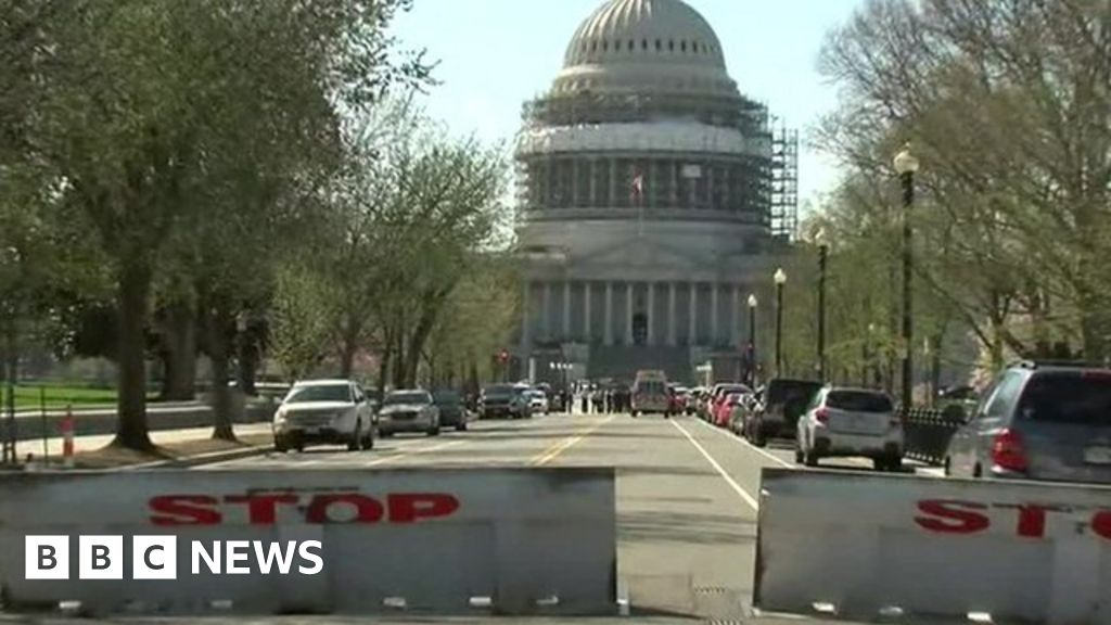 US Capitol shooting: Police shoot armed man at visitor centre - BBC News