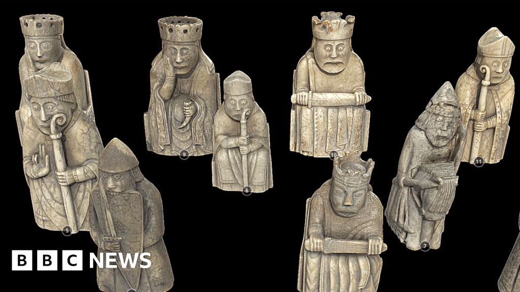 Lewis Chessmen held in Edinburgh museum recreated in 3D images - BBC News