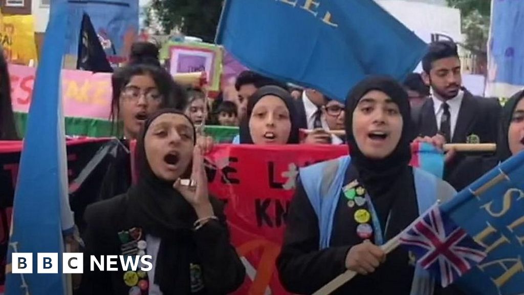 Manchester school teaches pupils 'how to protest' - BBC News